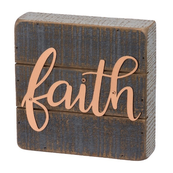 Wall Decor | Rustic Farmhouse Faith Box Sign Wall Art | Poshmark